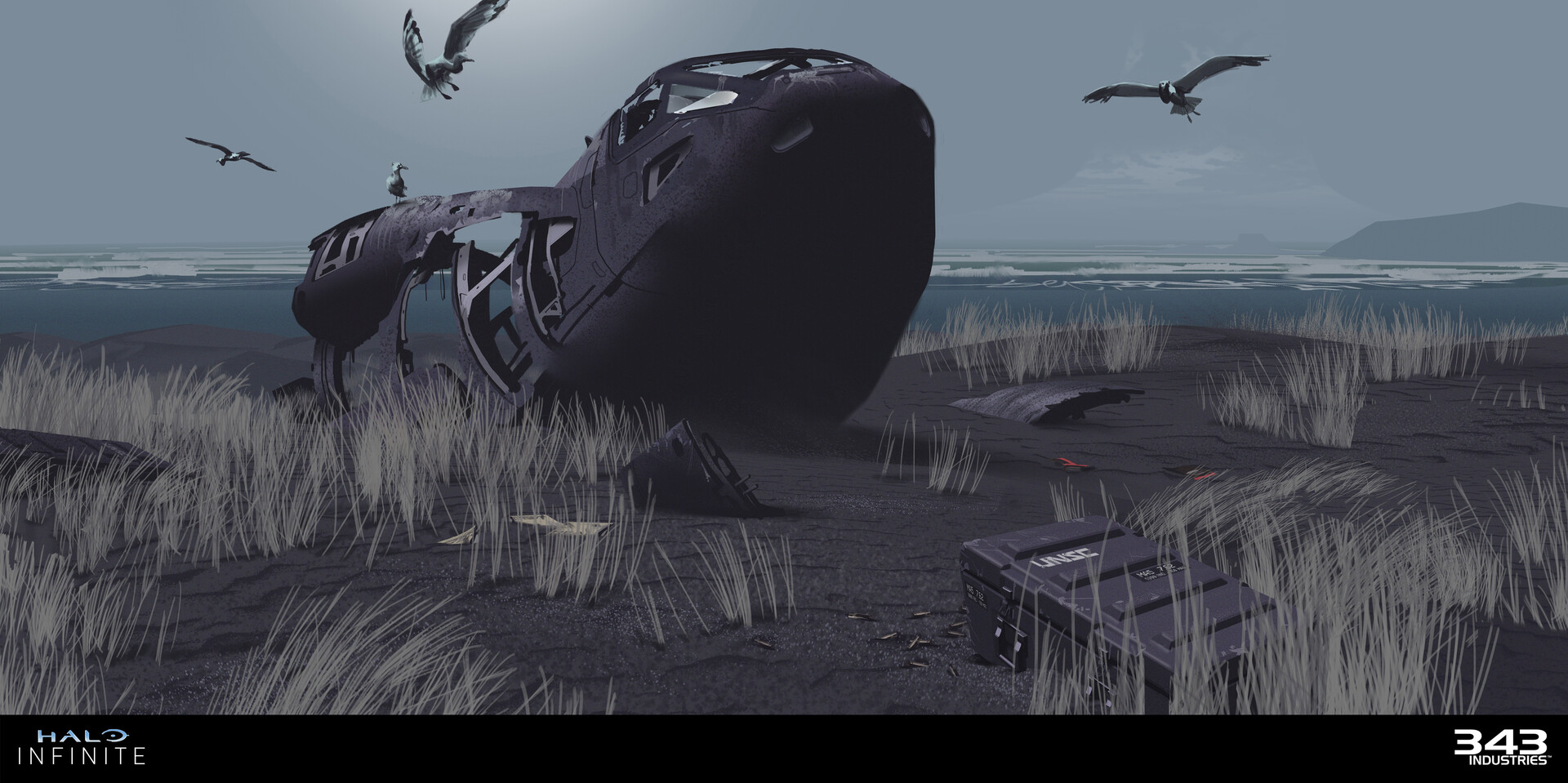File:HINF Concept Abandoned Escape Pod.jpg - Halopedia, the Halo wiki