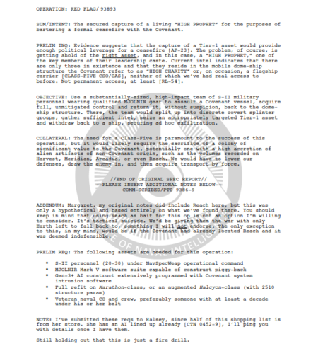 Operation: RED FLAG - Conflict - Halopedia, the Halo wiki