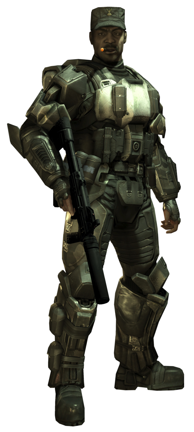 File:Halo3 ODST Sgt. Johnson.png - Halopedia, the Halo wiki
