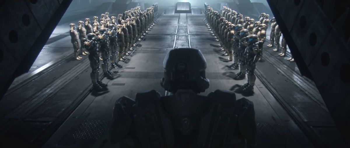 File:Infinity salutes the Chief.jpg - Halopedia, the Halo wiki