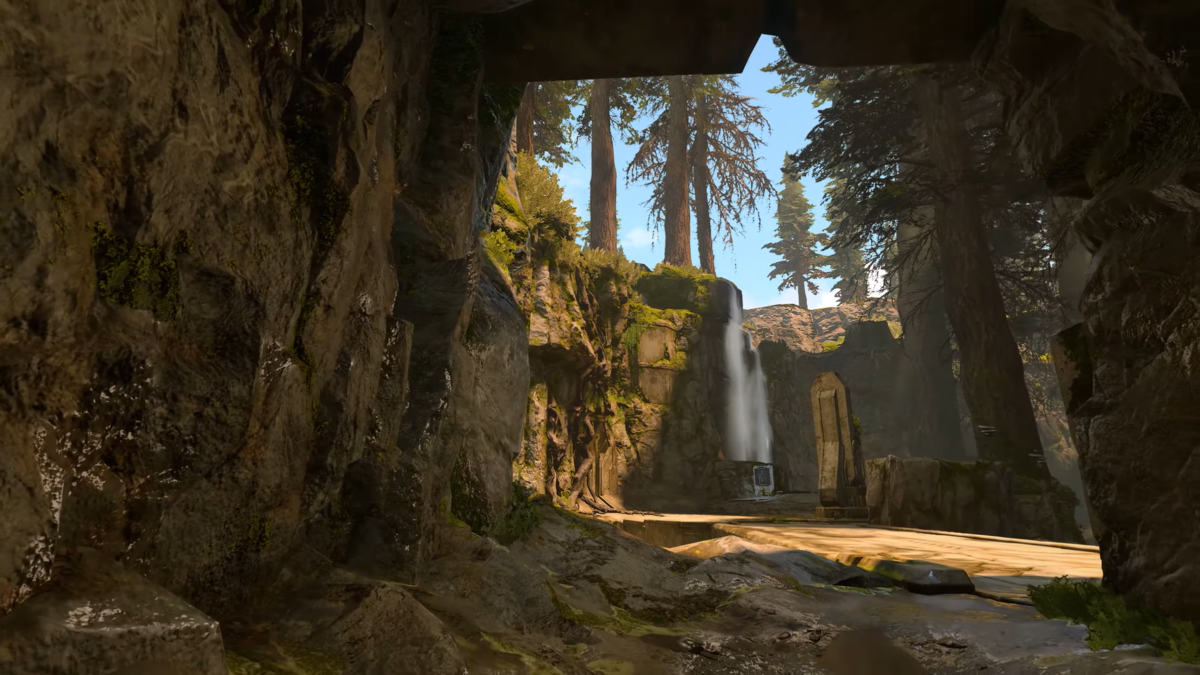 File:HINF ForestWaterfallsCaveView.png - Halopedia, the Halo wiki