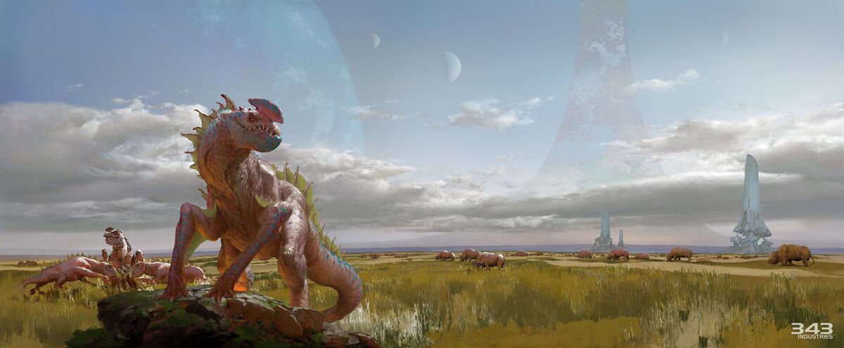 File:HINF Concept LizardsAndSpaceBison.jpg - Halopedia, the Halo wiki